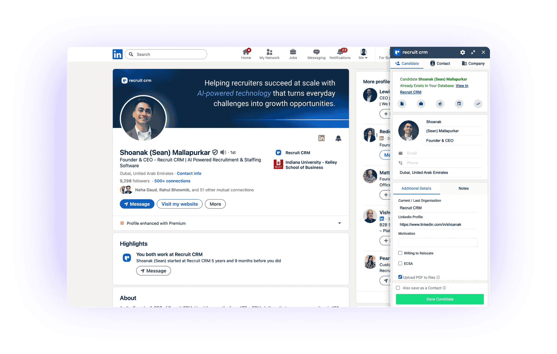 Recruit CRM: Easy-to-use, AI-powered recruitment software