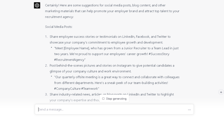 ChatGPT for recruiters: 10 prompts that'll reduce your work