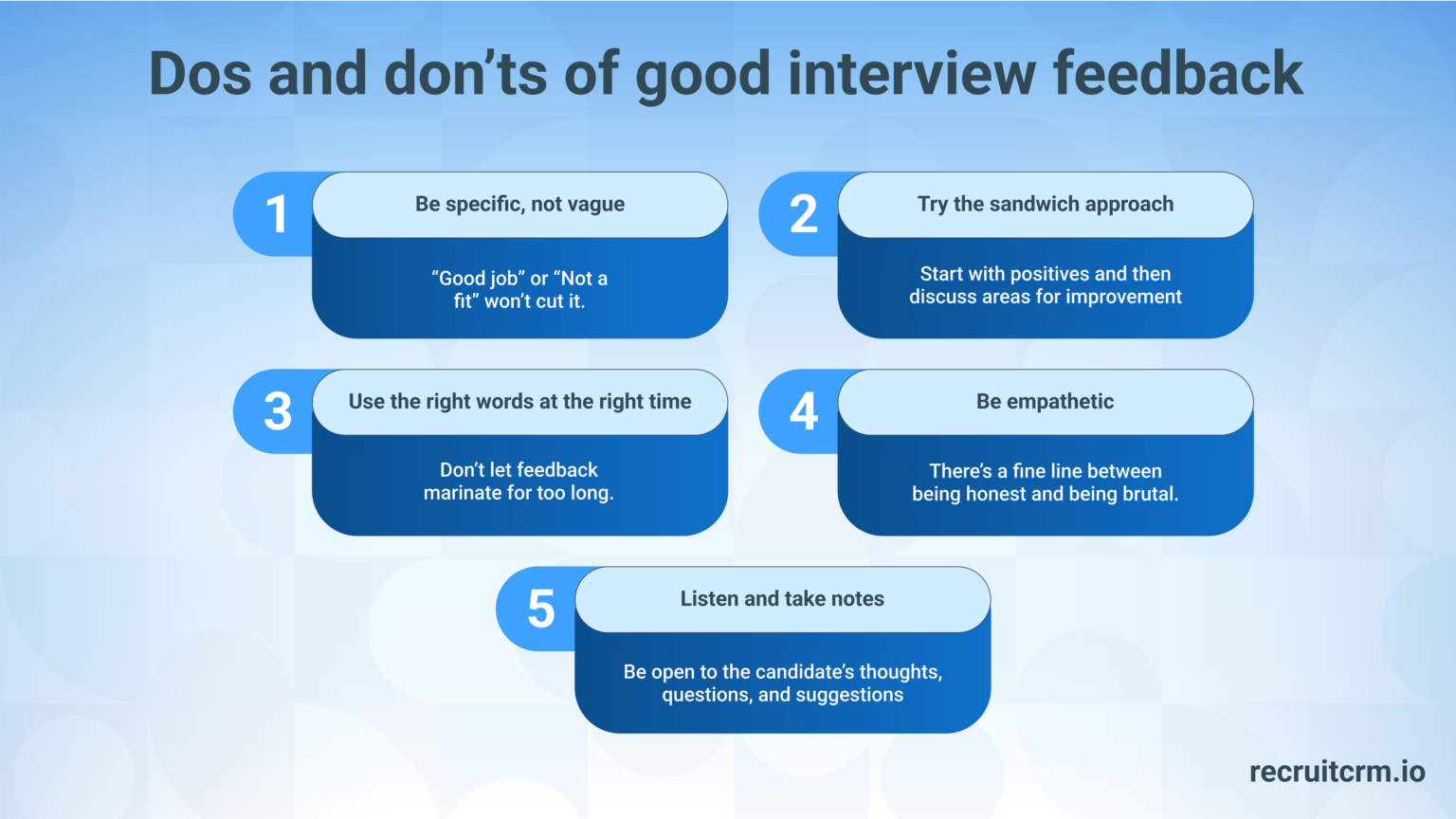 Get access to FREE interview feedback examples