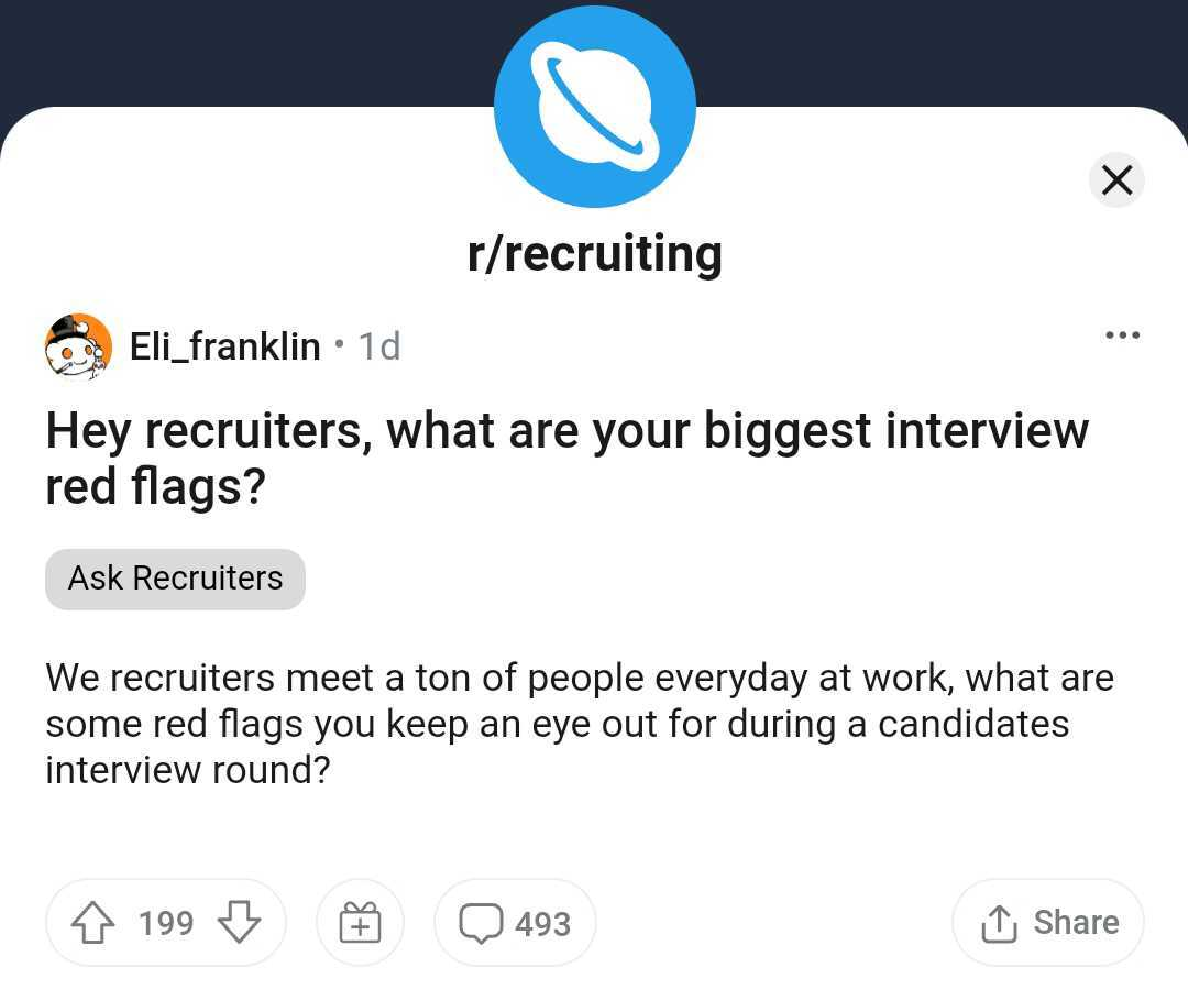 The big Reddit reveal on interview red flags!