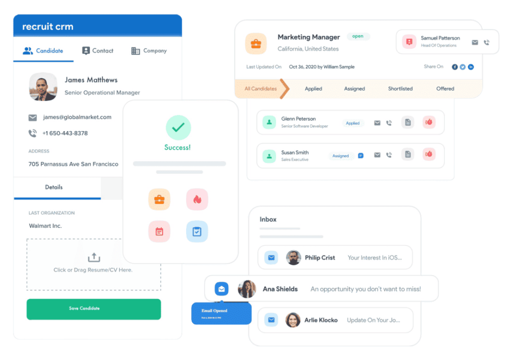 Recruit CRM：易于使用、人工智能驱动的招聘软件