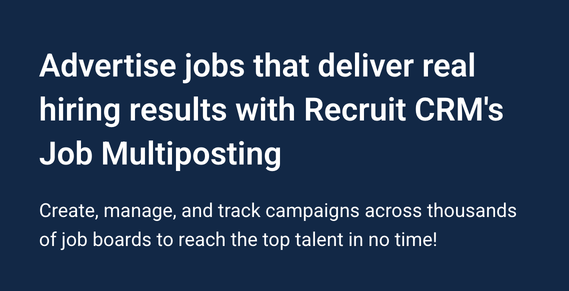 Job Multiposting | Recruit CRM